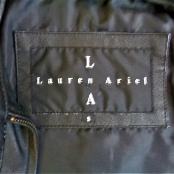 Lauren Ariel | Jackets & Coats | 0 Genuine Black Leather Zip Front ...